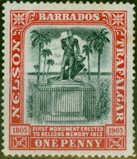 Barbados 1906 1d Black And Red Sg147 Fine Mounted Mint Stampsempire