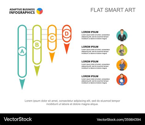Four Issues Process Chart Template Royalty Free Vector Image
