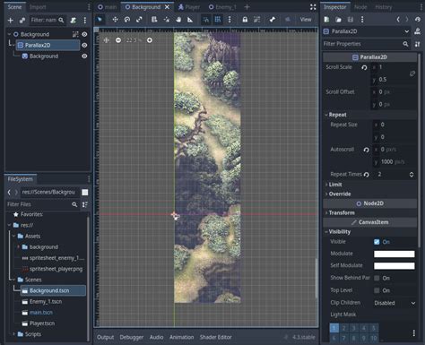 Parallax2d Auto Scroll Not Working At All Ui Godot Forum
