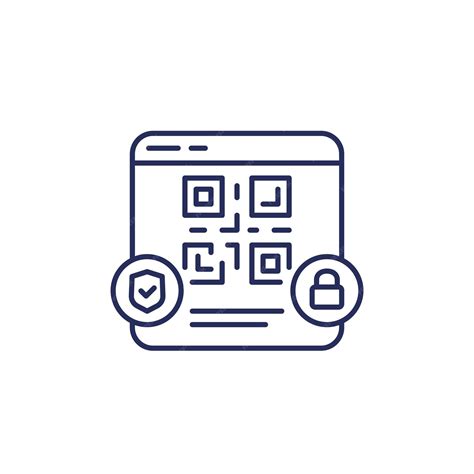 Premium Vector Secure Qr Code Payment Line Icon
