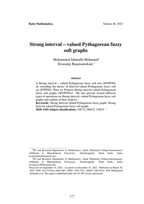 PDF Strong Interval Valued Pythagorean Fuzzy Soft Graphs