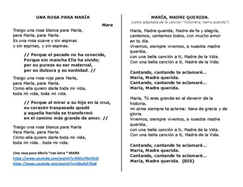 Oración Y Letra María Madre Querida Celebración En Honor A Ella