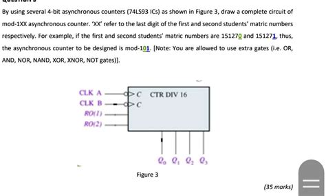 solved so the mod is mod 159 by using several 4 bit asynchronous counters 74ls93 ics as