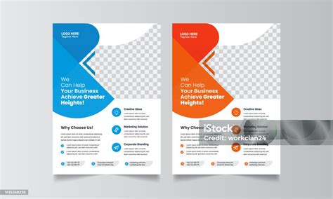 기업 비즈니스 전단지 포스터 팜플렛 브로셔 커버 템플릿 디자인 A4 용지 크기에 파란색 마케팅 사업 제안 홍보 광고 출판 표지 0명에 대한 스톡 벡터 아트 및 기타 이미지