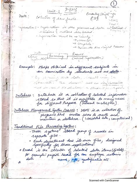 Dbms Unit 1 Notes Pdf