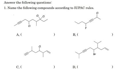 Answer The Following Questions 1 Name The Following