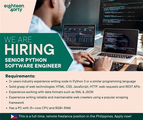 python softwareengineer freelance remotejobs philippines 1840