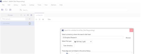 Importer JabRef Stops Responding Hangs During PDF Import Issue JabRef Jabref GitHub