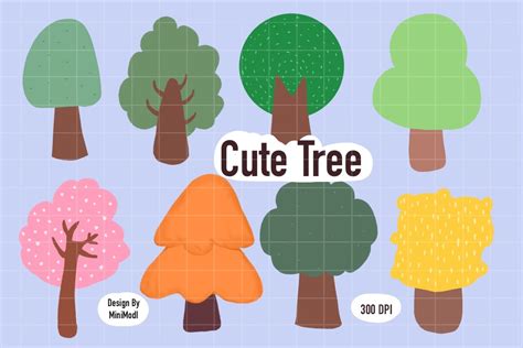 Cute Tree Graphic By MiniMod Creative Fabrica