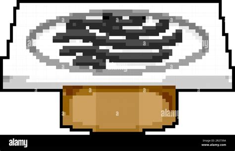Bathroom Drainage Grate Game Pixel Art Vector Illustration Stock Vector