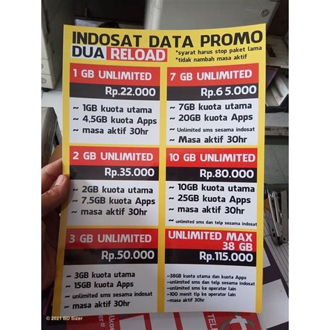 Jual Cetak Poster A3 Poster Harga Paket Indosat Promo Shopee Indonesia
