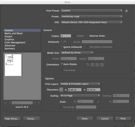 Solved Illustrator Print Preview Is Not Displaying The Pr Adobe Product Community