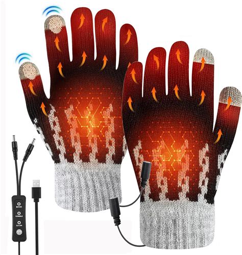 Usb Heated Gloves For Men Women 3 Levels Temperature Thermal Heated