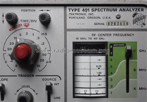 Spectrum Analyzer 491 Equipment Tektronix Portland Radiomuseum Org