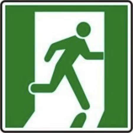 Accuform Exit Sign Aluma Lite 8 In W 8 In H MEXT414XL Zoro