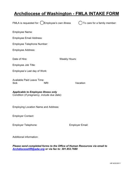 18 Fmla Printable Forms Page 2 Free To Edit Download And Print Cocodoc