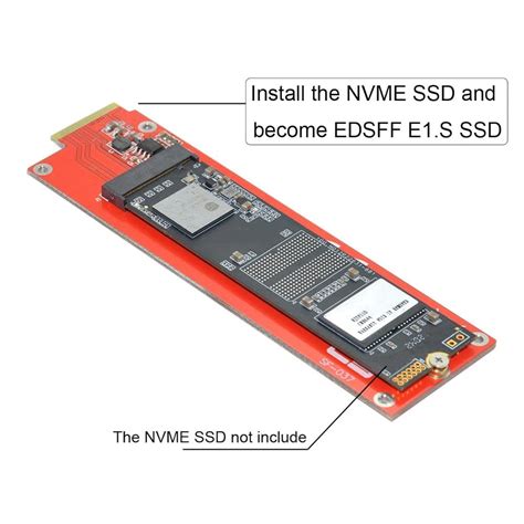 Cablecc Nvme Ngff M Key 4x Host Adapter To Ruler 1u Gen Z Edsff Short Ssd E1 S Carrier Adapter