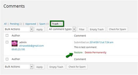 Wordpress How To Manage Trash Template Monster Help