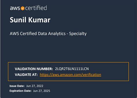 Sunil Kumar On Linkedin Awscertifications Awscertified Dataanalyst