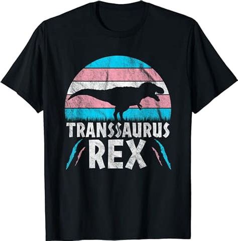 Transsaurus Rex Trans Dinosaur Transexual Flag Dino Lgbt T Shirt