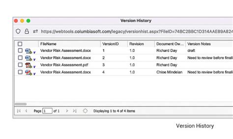 Versioning Document Locator