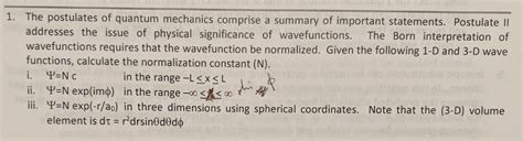 Solved Calculating The Normalization Constant N Of 1 D And