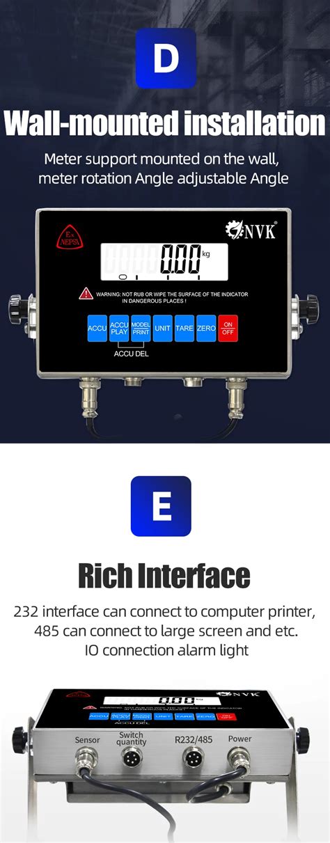 LCD Indicator Light Digital Explosion Proof Indicator Stainless Steel Scale Indicator