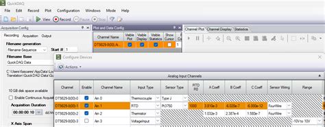 importing custom rtd coefficients data acquisition daq and data
