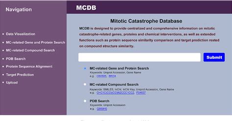 figure 1 from mcdb a comprehensive curated mitotic catastrophe database for retrieval protein