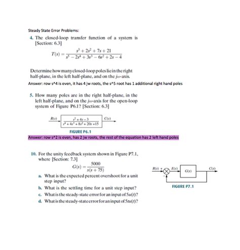 Solved Is Steady State Error Problems 4 The Closed Loop