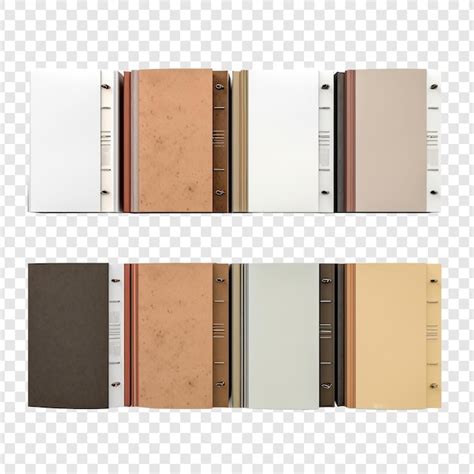 Premium PSD Papers Organized In Separate Folders Isolated On Transparent Background