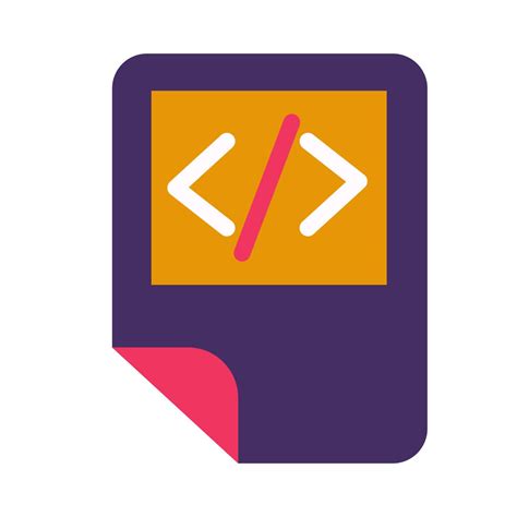 Coding Script Electronic File Symbol Glyph Vector Illustration 10224245 Vector Art At Vecteezy