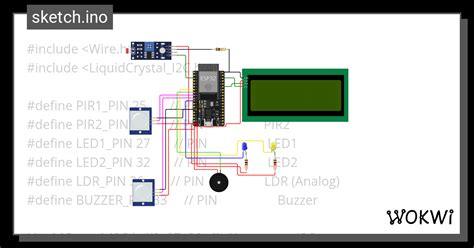 Led Pir Wokwi Esp32 Stm32 Arduino Simulator