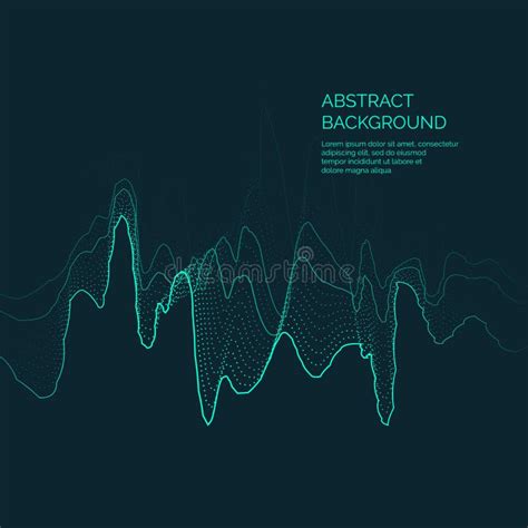 Vector Abstract Background With A Colored Dynamic Waves Line And