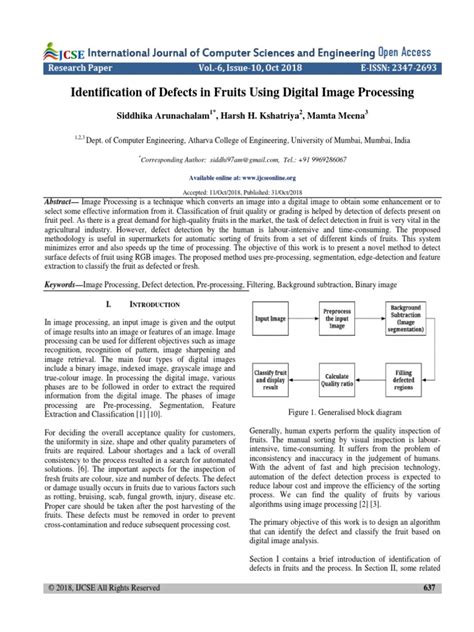Identification Of Defects In Fruits Usin Pdf Imaging
