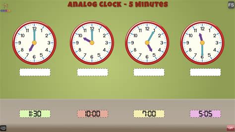 Analog Clocks 5 Minutes Coirle