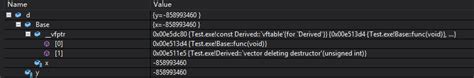 C Cannot Find The Virtual Function Address Of Derived Class In