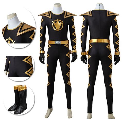 Tommy Oliver Black Ranger Cosplay Costume Power Rangers Dino Thunder Suit