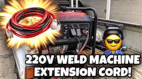220v Welder To Generator Extension Cord Plus Welder Connection Adapter Youtube