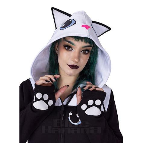 Cupcake Cult Kitty Hoodie Alternative Gothic Cat Top