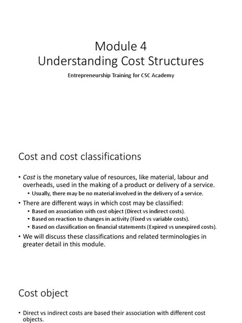 Understanding Cost Structures Pdf Pdf Cost Cost Of Goods Sold