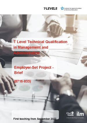 Tasks Marking Grid Employer Set Project T Level Technical Qualification In Management And