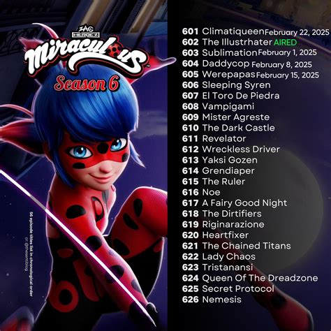 Miraculous Season 6 Episodes Airdates So Far By Kaiceysart On