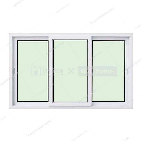 หน้าต่างบานเลื่อน 3 บาน Upvc พร้อมมุ้งลวด Winstar ขนาด 180 X 110 ซม สีขาว ไทวัสดุ