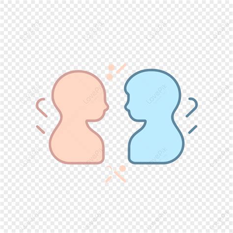 두 사람이 마주보고 벡터스케치ui말하는 Png 일러스트 무료 다운로드 Lovepik