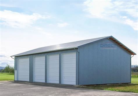 X Four Car Side Entry Metal Garage Direct Metal Structures