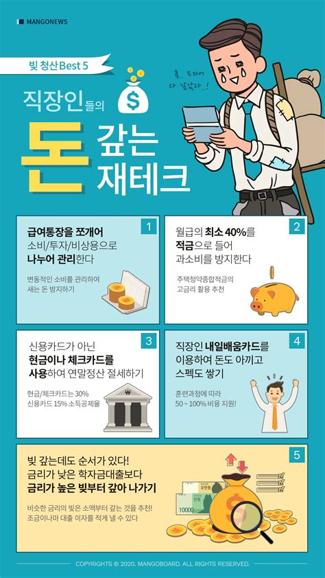 직장인의 돈 갚는 재테크 인포그래픽 인포그래픽 디자인 인포그래픽 템플릿 망고보드 Graphic Design Infographic Infographic