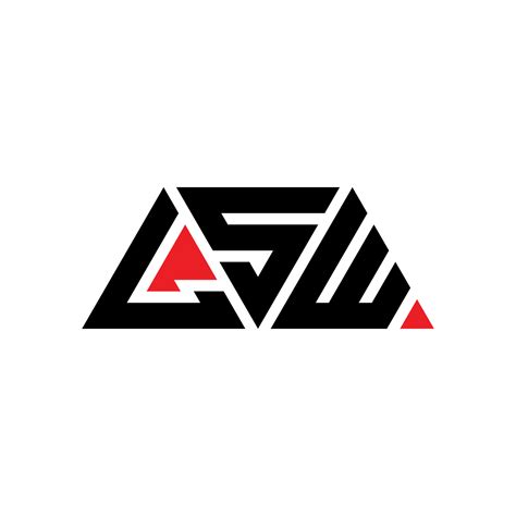 LSW Triangle Letter Logo Design With Triangle Shape LSW Triangle Logo Design Monogram LSW