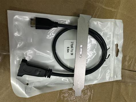 50cm Front Panel Header Usb3 1 Type E To Type C Female Extension Cable With Panel Mount Buy