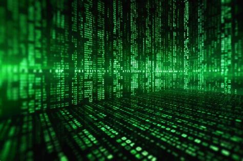 Premium AI Image Matrix Binary Code Background AI Generative